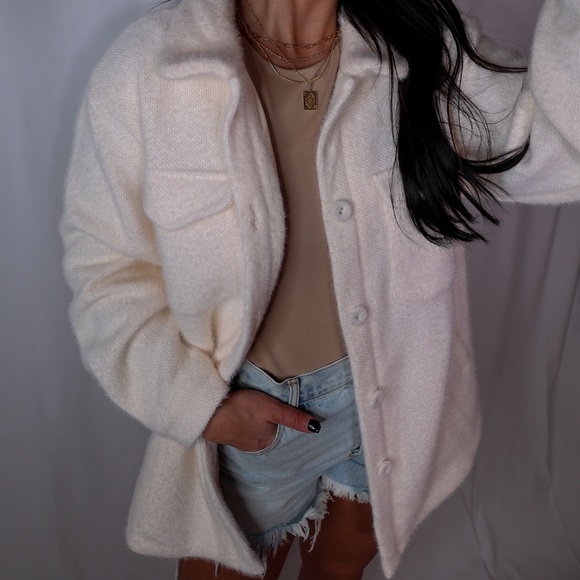 Jackets & Coats | Maddie Shacket Ivory | Poshmark